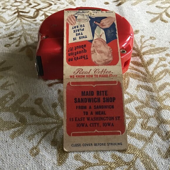 Maid Rite | Dining | Matchbook Cover Maid Rite Sandwich Shop In Iowa ...